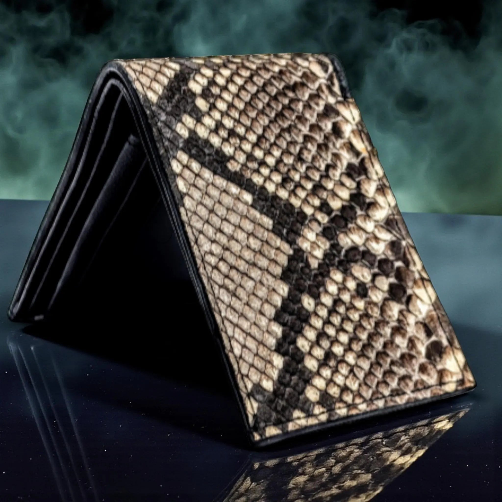 Natural Snakeskin Leather Western Wallet, Bifold Wallet, 6 card slot ...